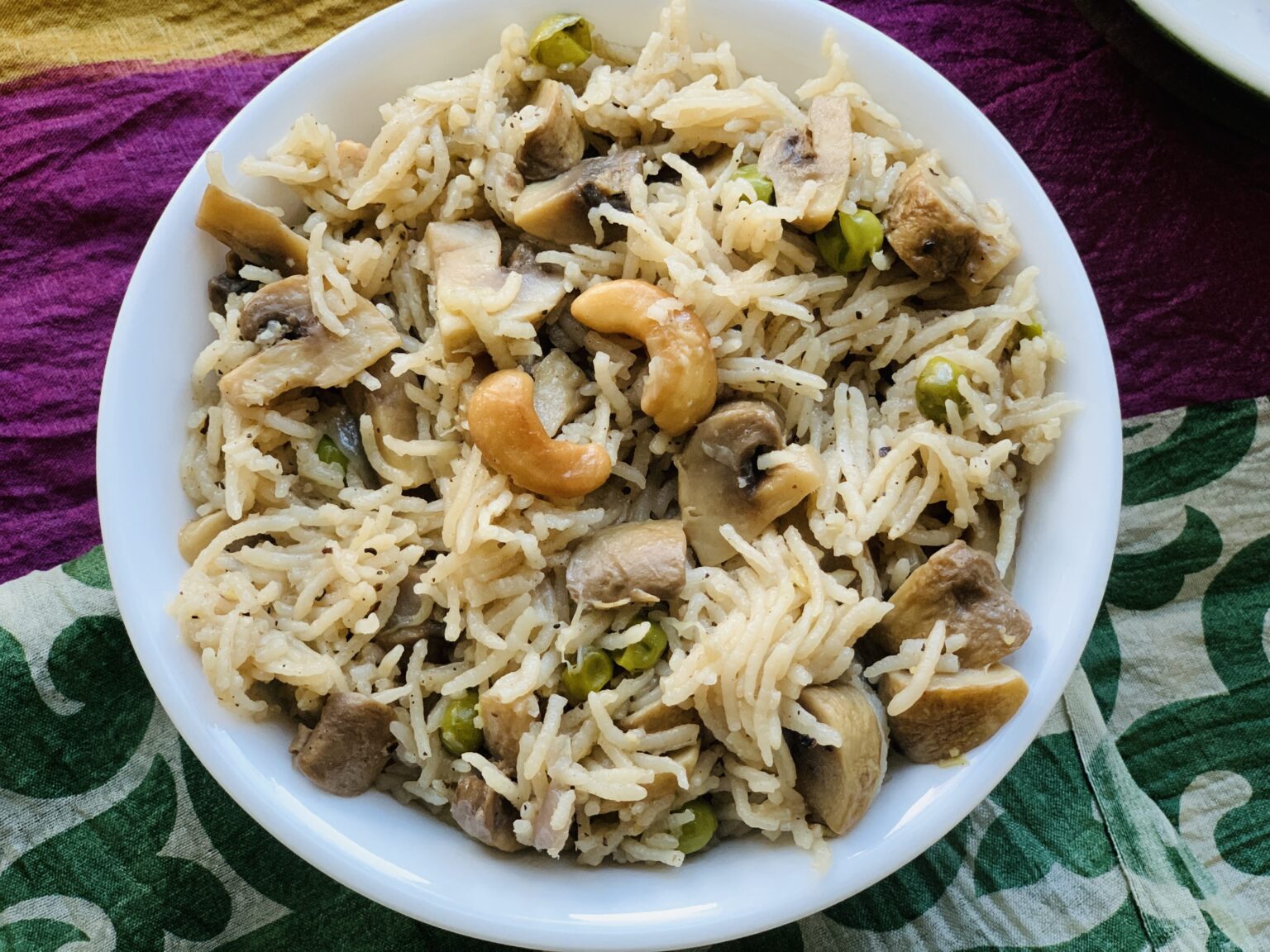 MUSHROOM PULAO - The Pepper Spoon